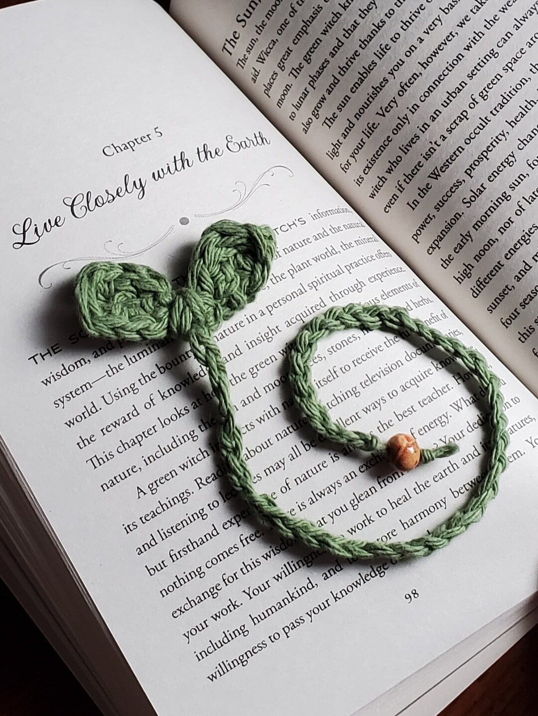 Handcrafted Crotchet Leaf Bud Bookmark Cotton Bookmark Booklover's Gift ...