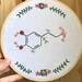 Custom Chemical Structure Embroidery Hoop, Personalized Chemistry Wall ...
