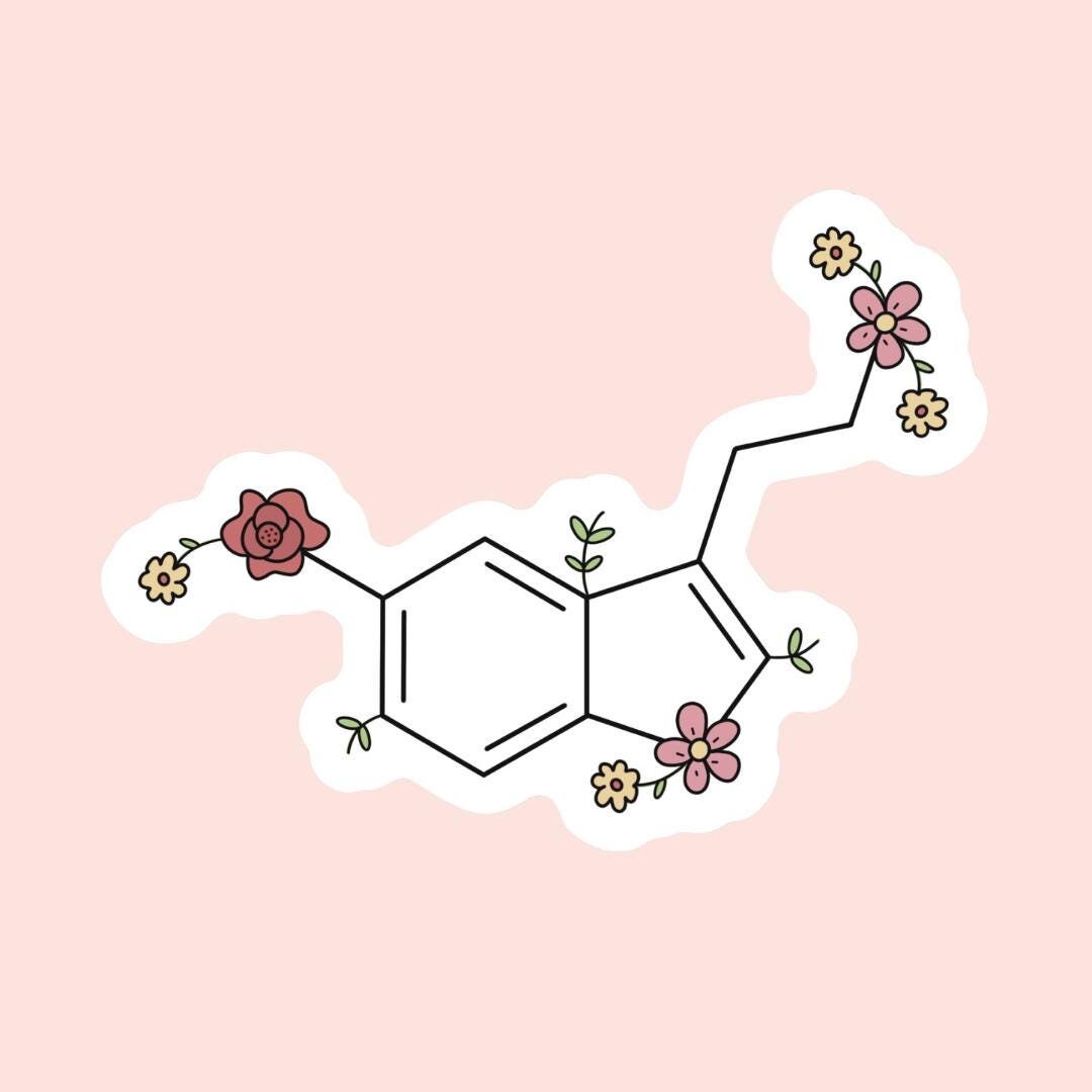 Serotonin Chemical Structure Vinyl Sticker, 3 Inch - Etsy