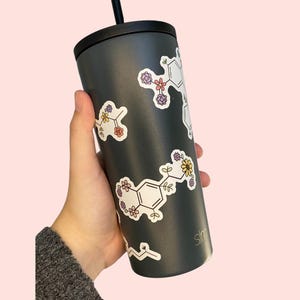 Dopamine Chemical Structure Vinyl Sticker, Waterproof, Dishwasher Safe ...