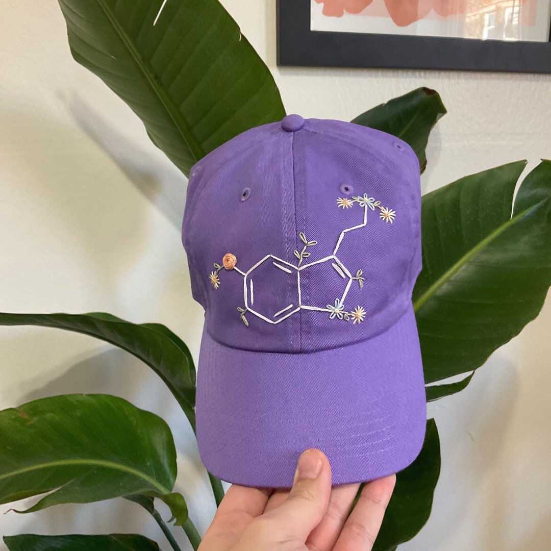 Serotonin Embroidered Baseball Cap, Neurotransmitter Hat, Neuroscience ...