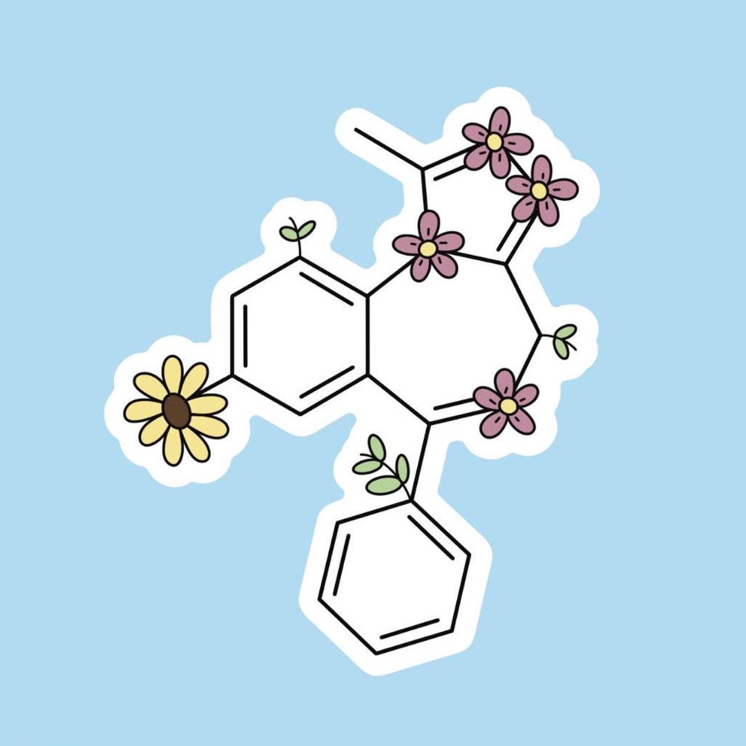 Xanax / Alprazolam Chemical Structure Vinyl Sticker, 3 Inch - Etsy