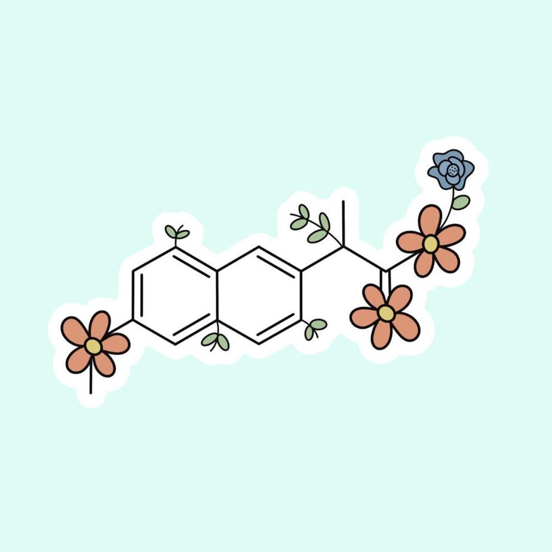 Naproxen / Aleve Chemical Structure Vinyl Sticker, 3 Inch - Etsy