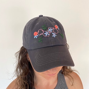 Custom Embroidered Chemical Structure Baseball Cap, Science Gift - Etsy