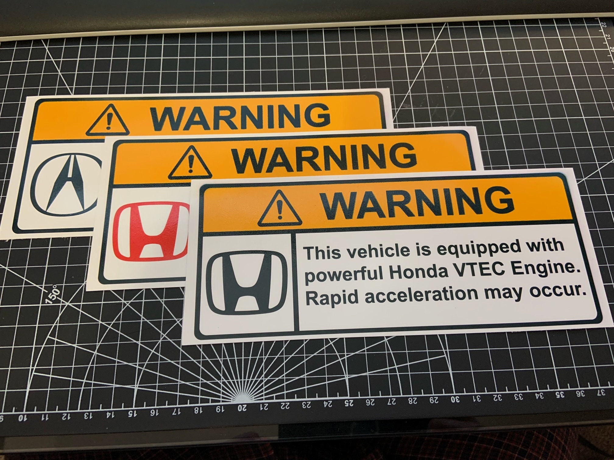 Jdm Vtec Warning Stickers