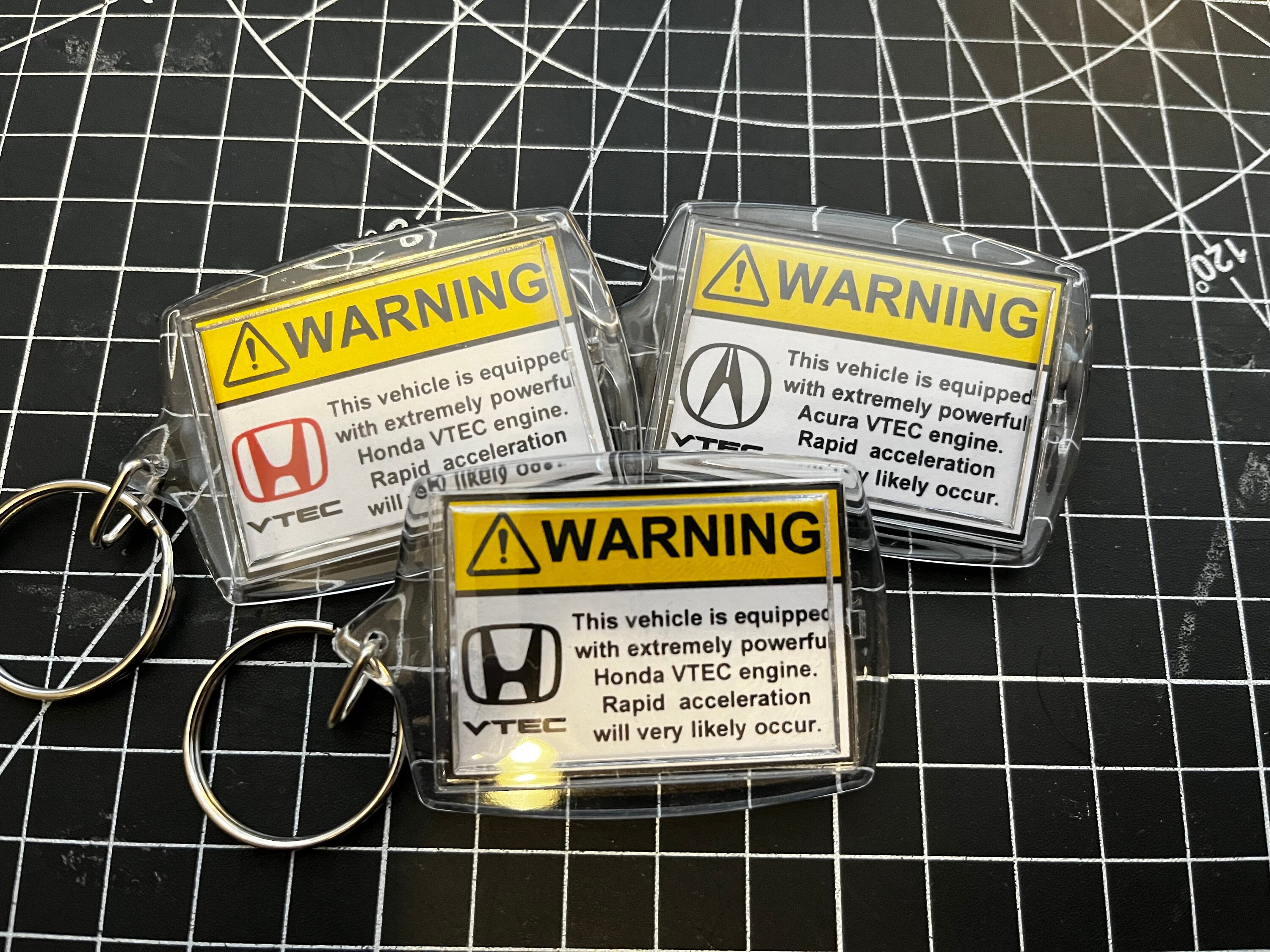Honda Acura VTEC Warning Key Chains - Etsy
