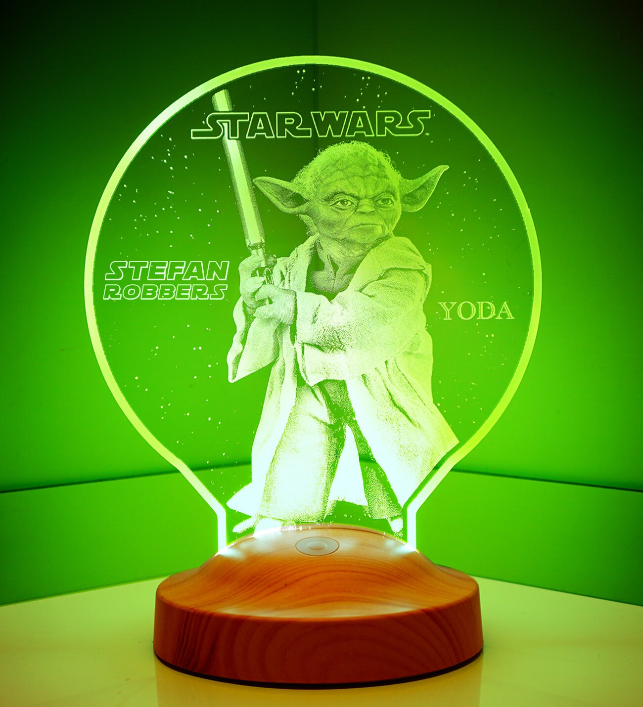 Personalized 3D Lamp Star Wars Yoda Night Light Desk Lamp Gift - Etsy UK