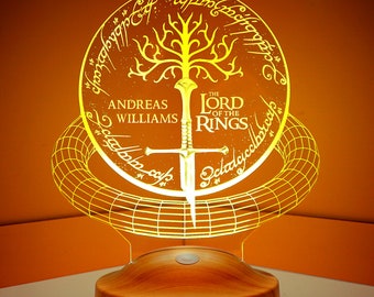 Lord of Rings Lamp - Etsy