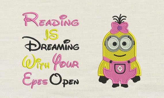 Craft Supplies & Tools lola minion embroidery Machine embroidery Design ...
