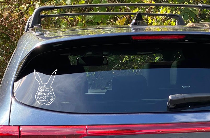 Utopia Mr Rabbit Earn Your Place Vinyl Decal - Etsy Hong Kong