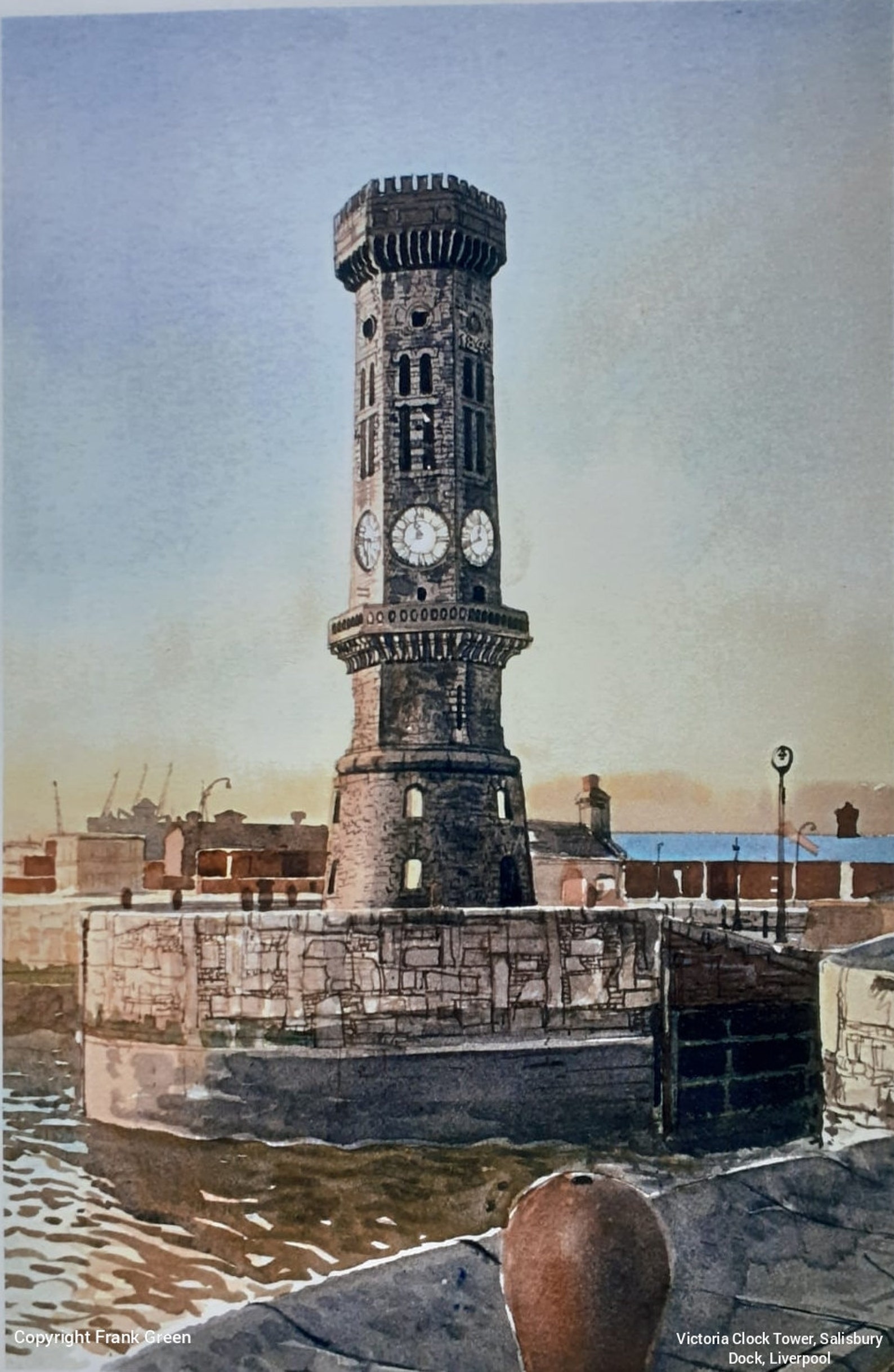 Victoria Clock Tower Salisbury Dock Liverpool by Frank Green - Etsy