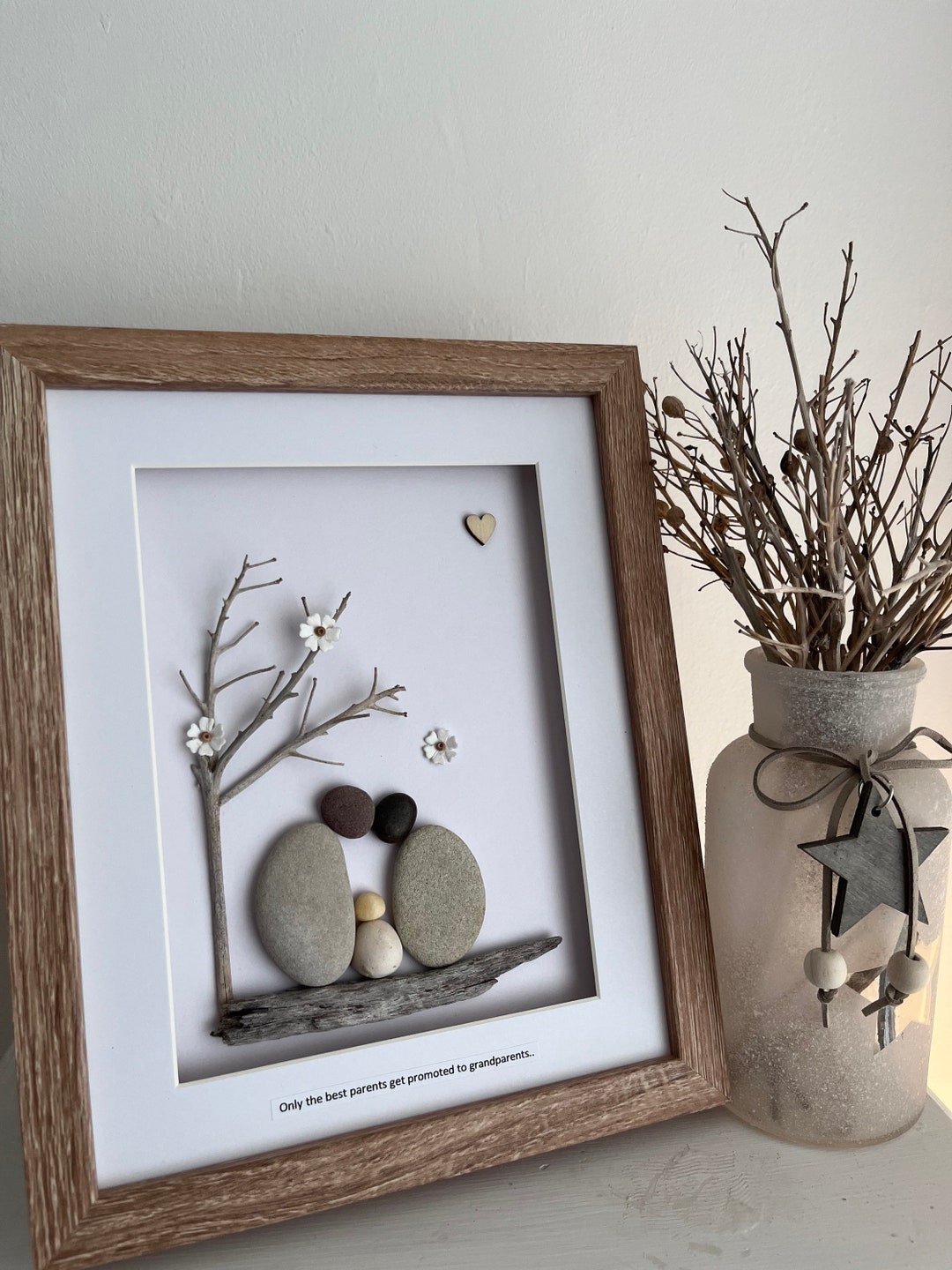 Pebble Art Picture, Grandparents, Nan, Grandad, Child, Mother, Fathers ...