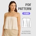 Bandeau Top Sewing Pattern, Beginner Back Tie Top, Cropped Bandana Top ...