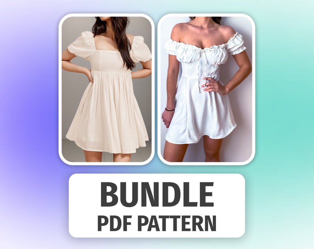 Milkmaid & Babydoll Dress Sewing Pattern BUNDLE (PDF Pattern) - Etsy