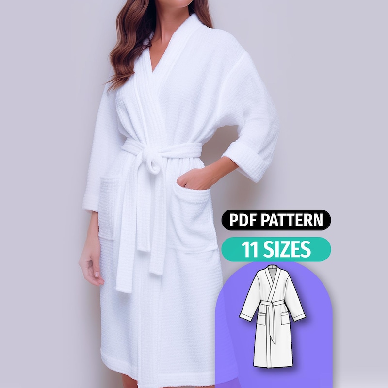 Patterned Towel Robe - Etsy UK