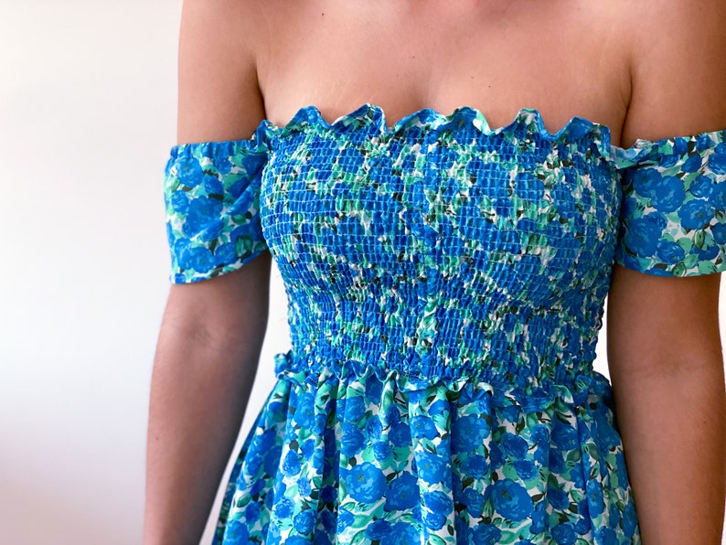 Shirred DRESS PATTERN Women PDF Sewing Pattern Paper Easy - Etsy