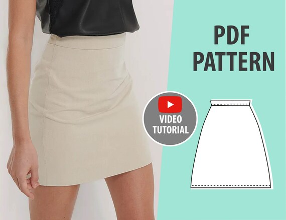 A Line Skirt Pattern Mini Skirt Pattern Skirt Sewing - Etsy Australia