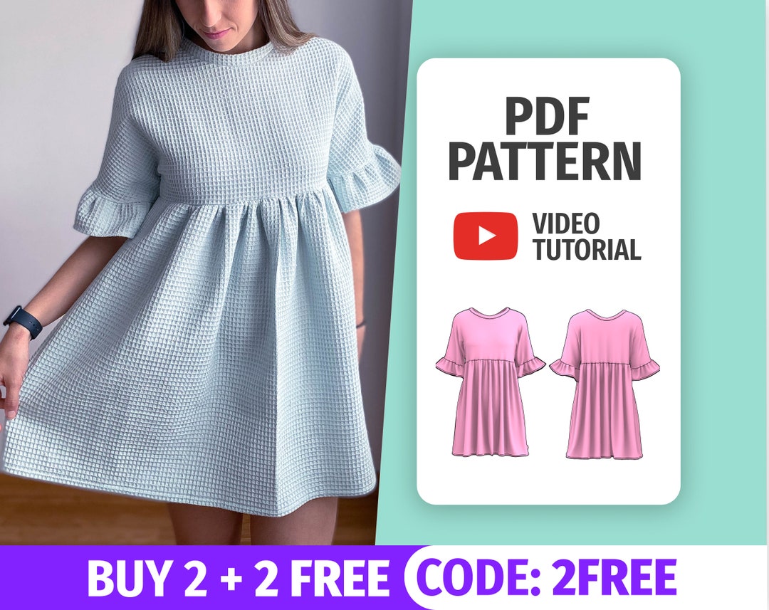 Smock Dress Pattern Dress Sewing Pattern Dress Patterns - Etsy
