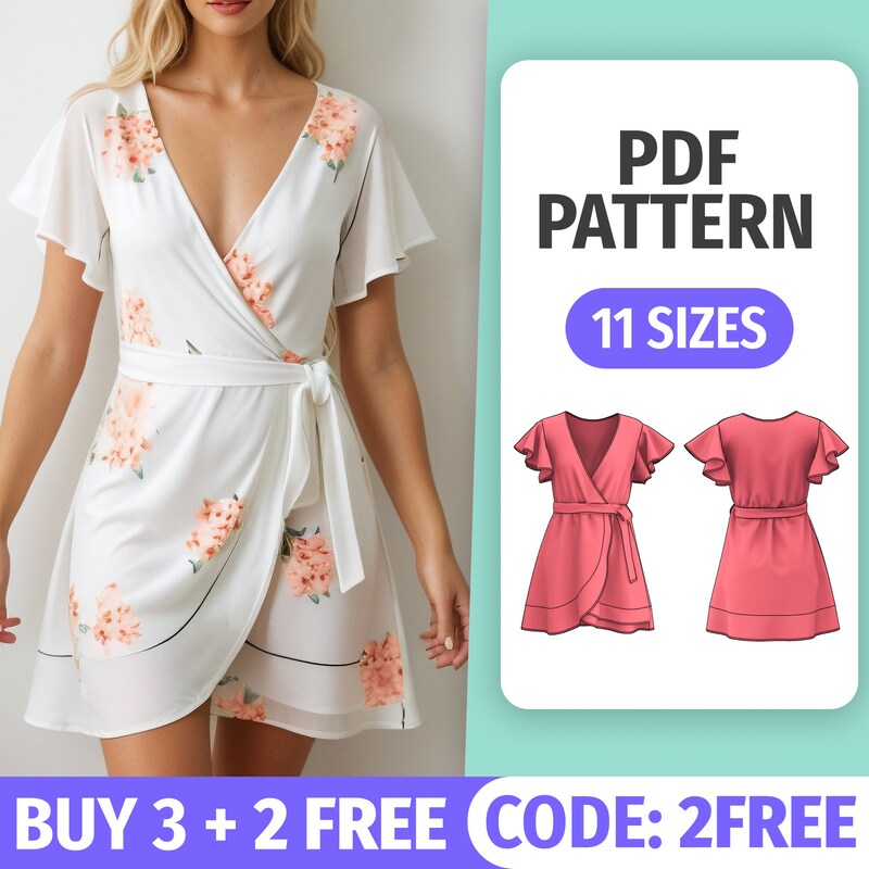 Wrap Dress Pattern - Etsy