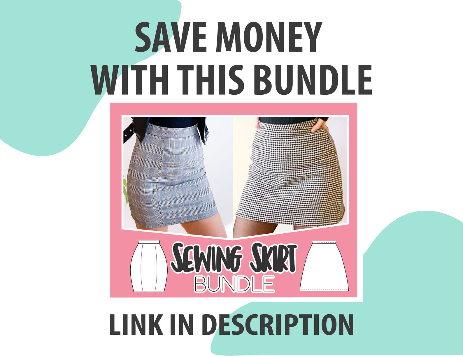 MINI SKIRT Sewing PATTERN A Line Skirt Pattern Pattern Mini Skirt Skirt ...