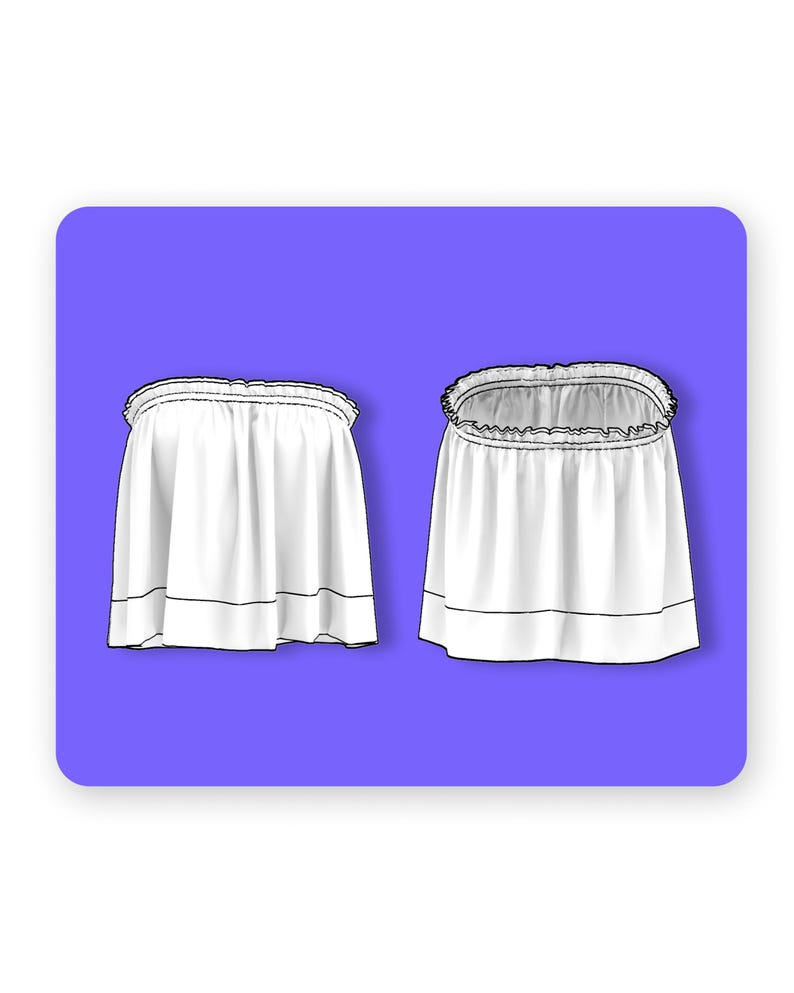 Strapless Top Sewing Pattern - 11 Sizes - Easy Digital PDF - Flowy Tube ...