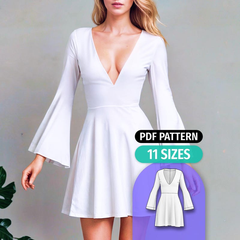 Bell Sleeve Dress - Etsy