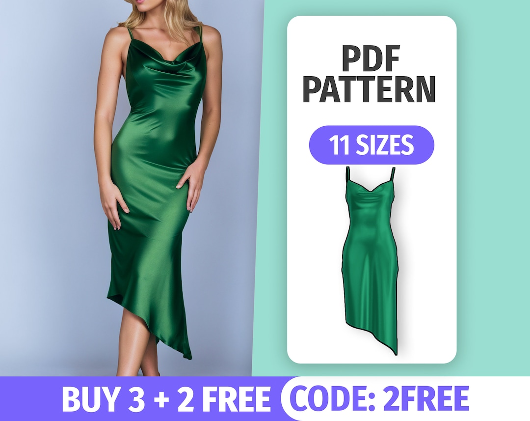 Evening Gown Dress Pattern Cocktail Maxi Slit Dress Pattern Formal ...
