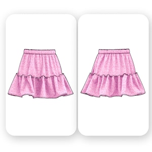 Tiered Ruffled Mini Skirt | 6 Sizes | Beginner Sewing Pattern PDF - Etsy