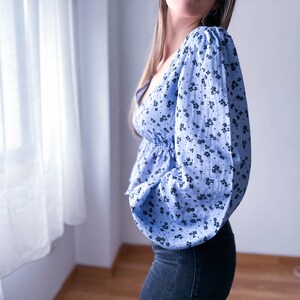 Blouse Sewing Pattern Easy| Womens Blouse Pattern | Ruffle Blouse Pattern |crop Top Sewing ...