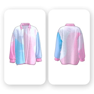 Oversized Overshirt Sewing Pattern: Beginner Friendly (PDF) - Etsy