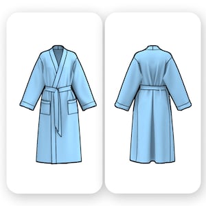 BUNDLE Robe Sewing Pattern - Wedding Robe Pattern -bridesmaid Silk Robe ...