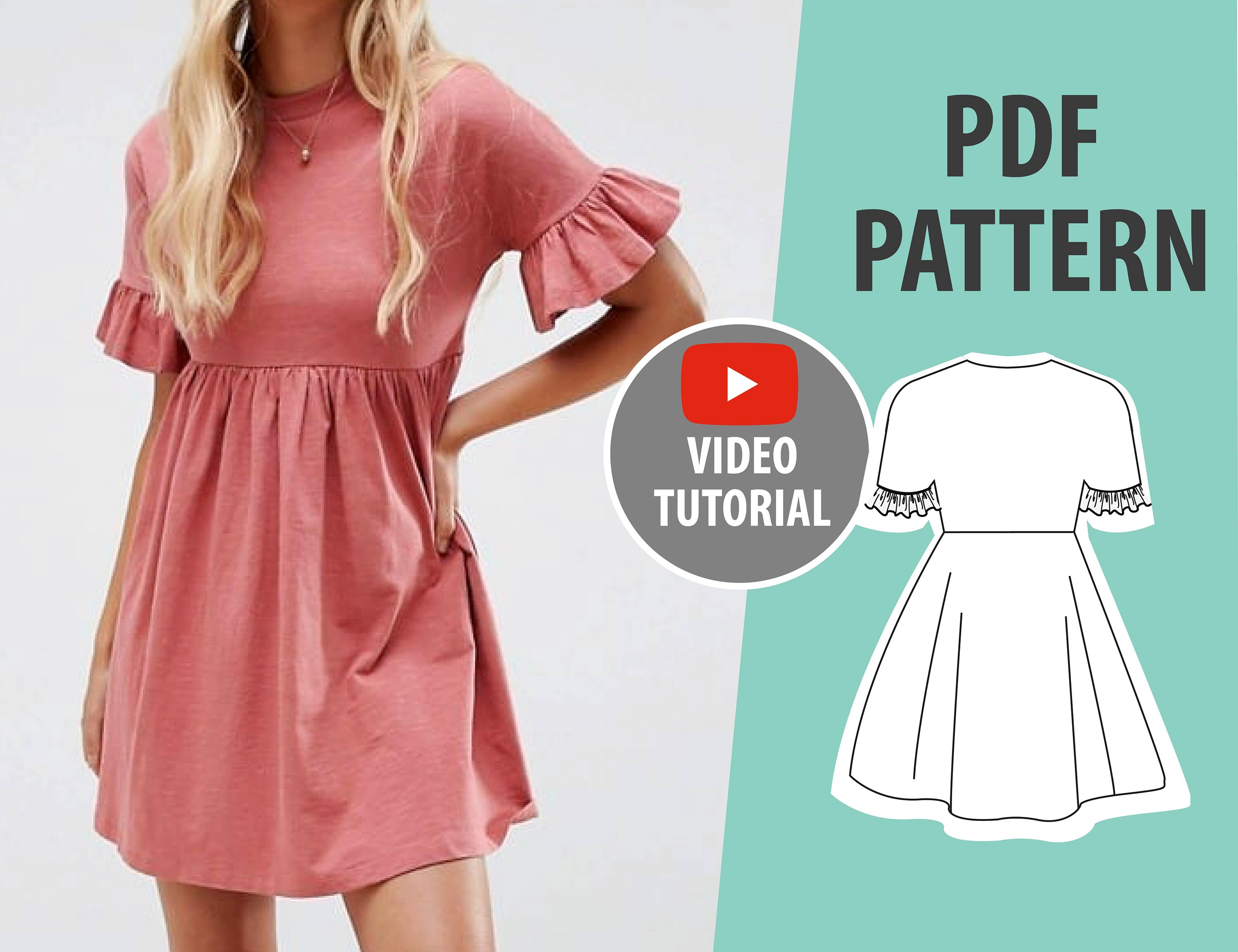 SMOCK DRESS PATTERN Dress Sewing Pattern Pdf Oversized - Etsy Australia