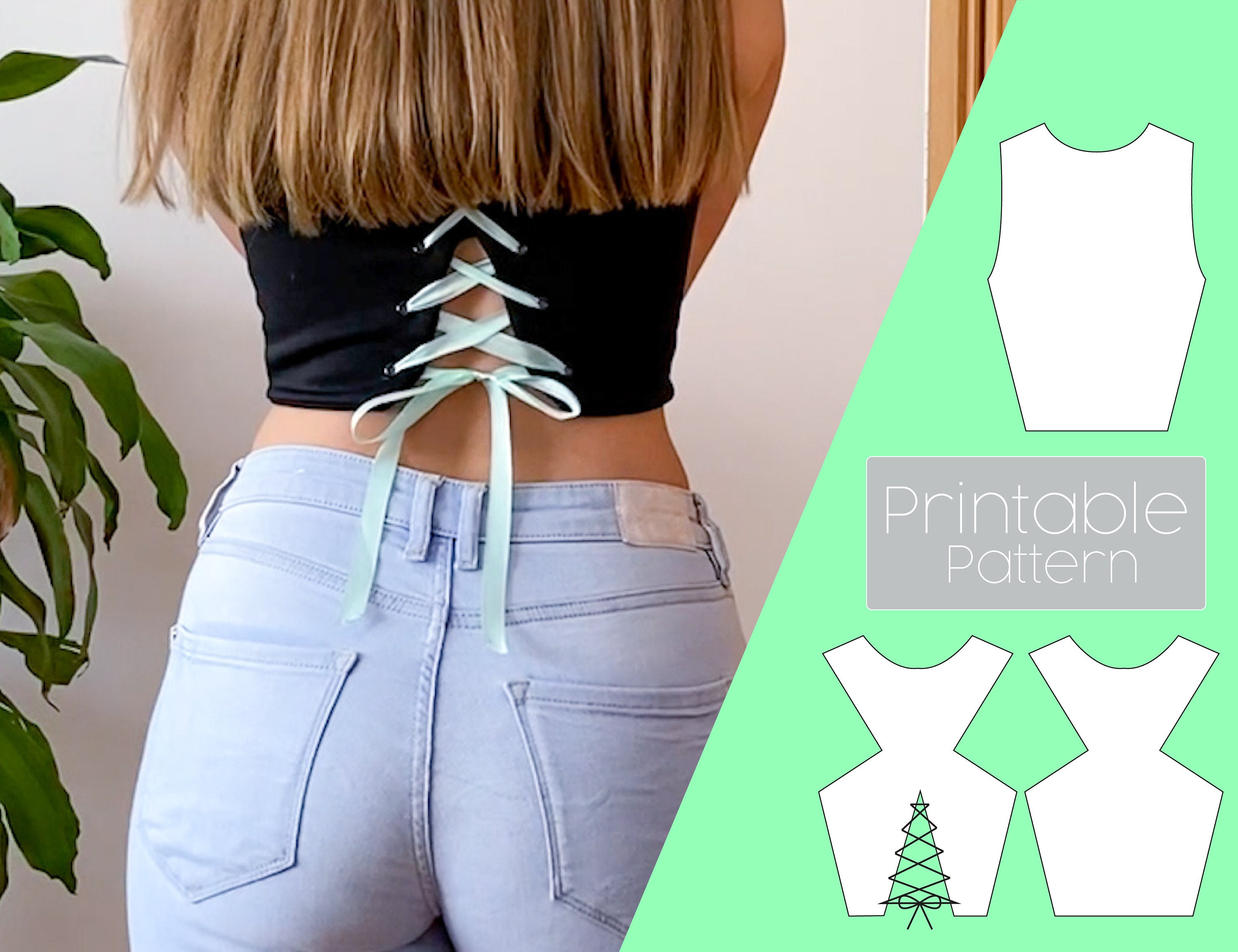 Crop Top Patrón De Costura Patrones De Costura Etsy