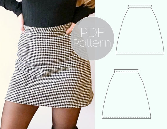 MINI SKIRT Sewing PATTERN A line Skirt Pattern Pattern | Etsy