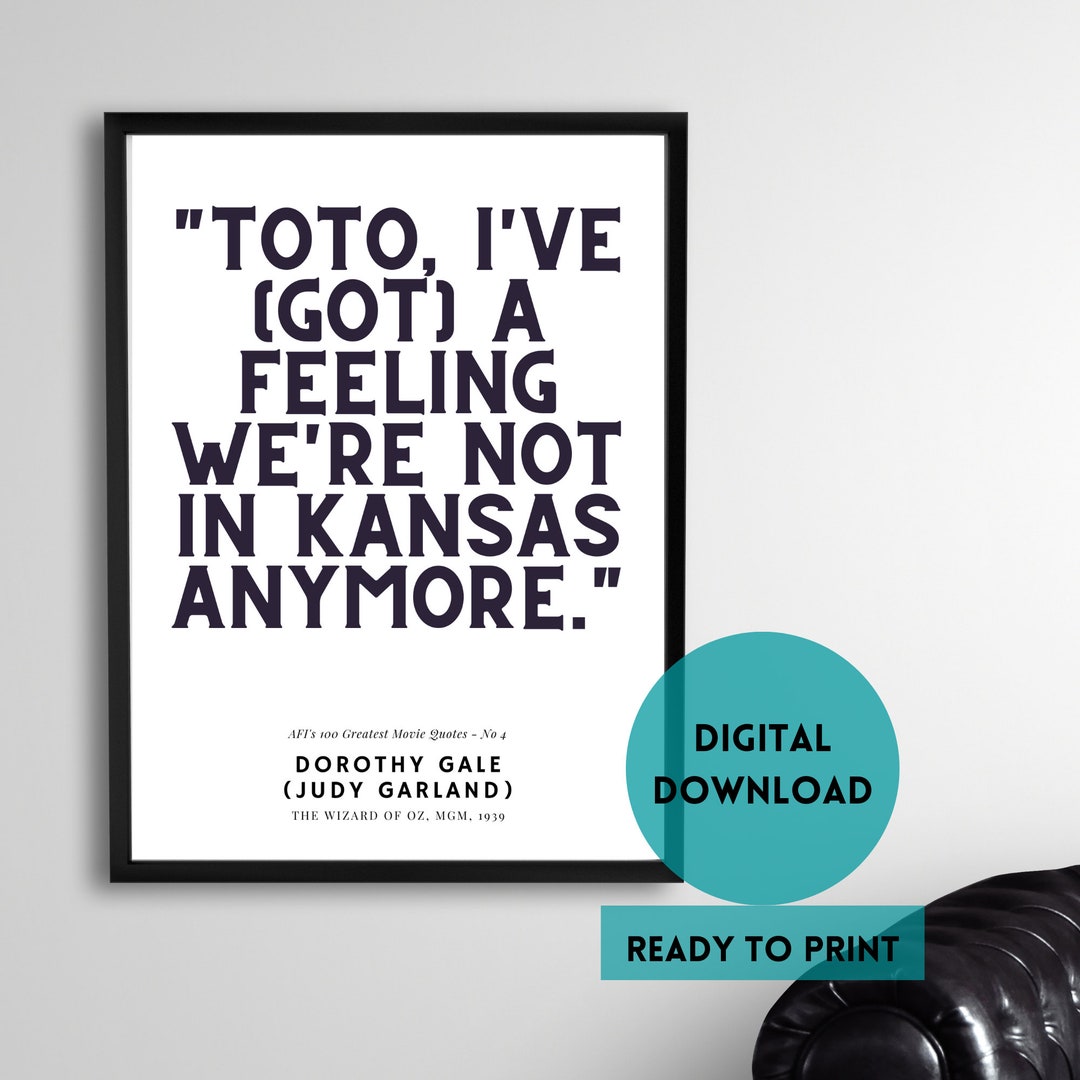 Wizard of Oz Quote Print: Dorothy Gale, Toto (digital Download) - Etsy