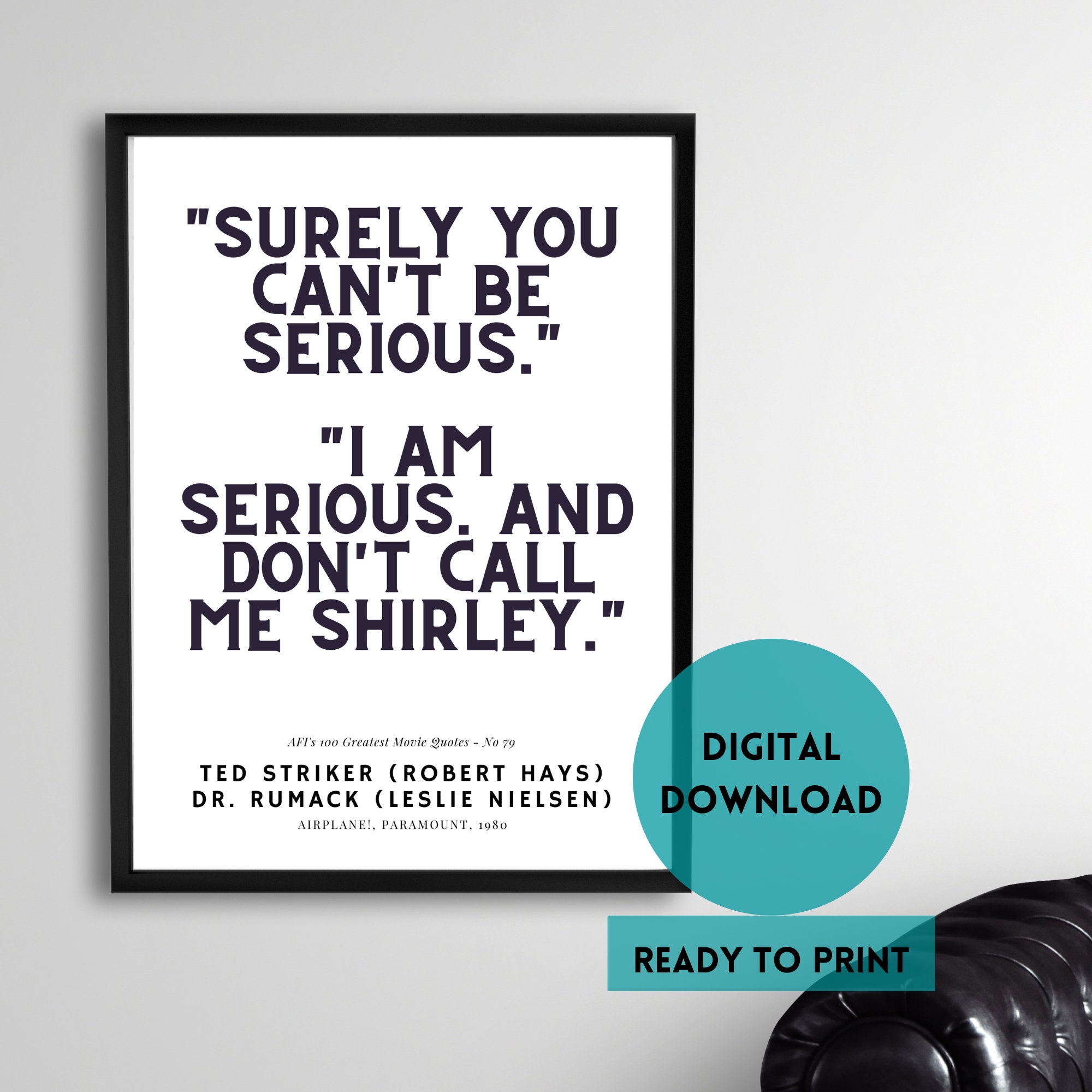 Leslie Nielsen Airplane Were All Counting On You