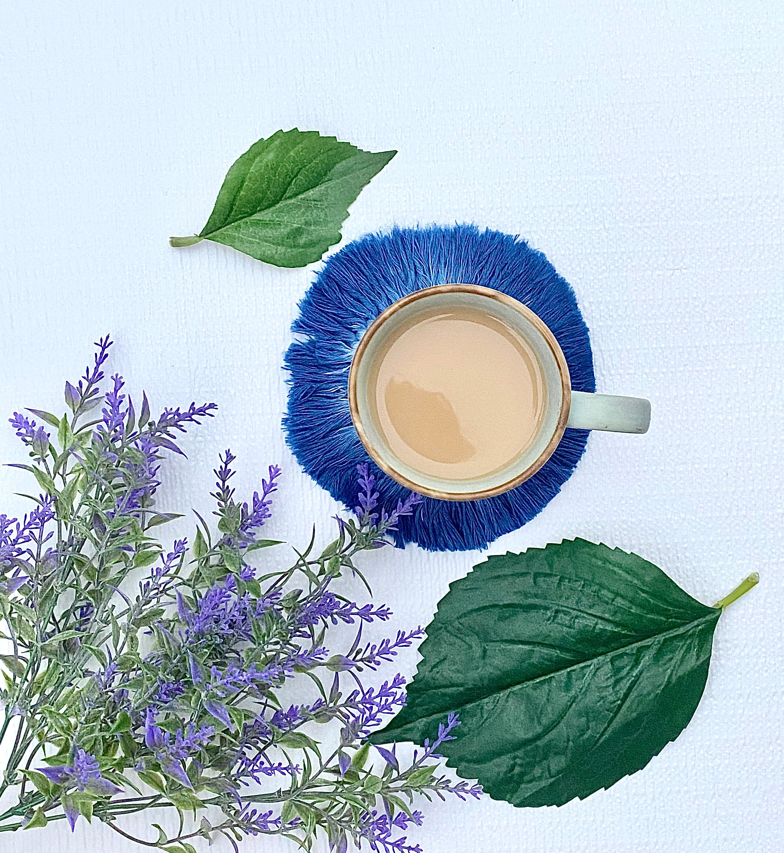 Blue Boho Coaster, Macrame Fringe Coaster, Living Room Decor - Etsy