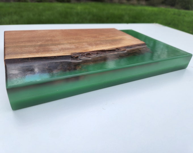 Handmade Birch Tree Wood With Light Green Pearl Epoxy Resin Vase - Etsy