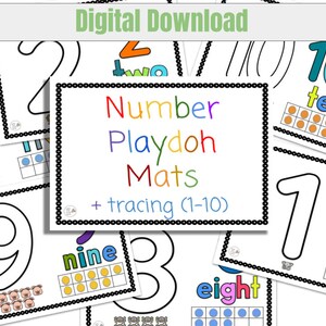 Number Tracing & Playdoh Mats : DIGITAL DOWNLOAD - Etsy