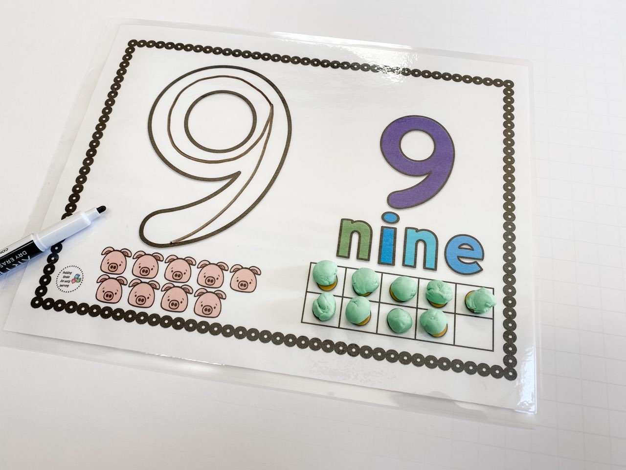 Number Tracing & Playdoh Mats : DIGITAL DOWNLOAD - Etsy