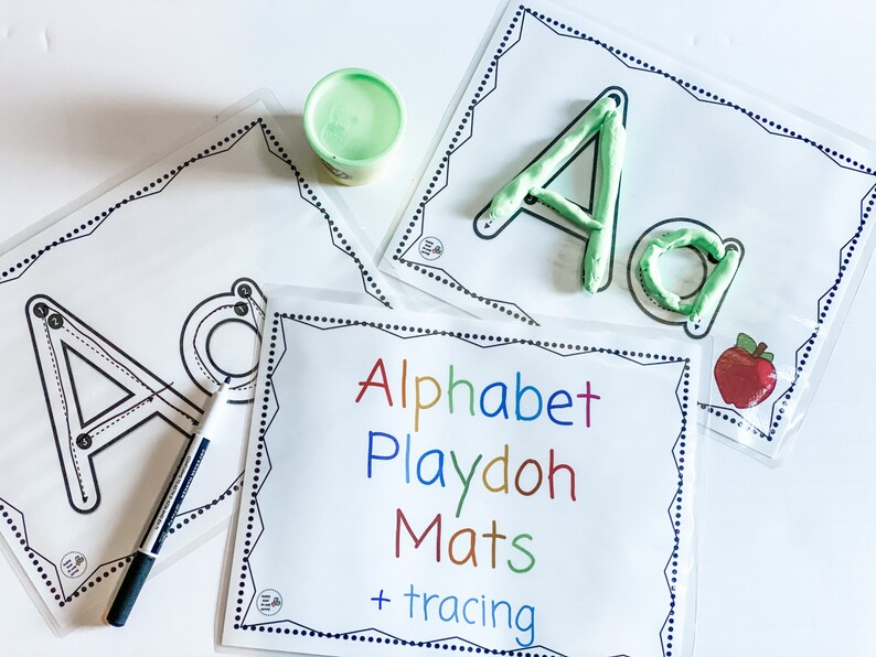 Alphabet Playdoh Mats + Tracing - Etsy
