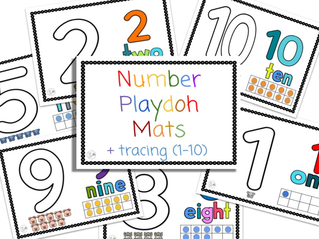 Number Tracing & Playdoh Mats : READY TO SHIP - Etsy