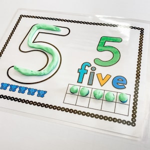 Number Tracing & Playdoh Mats : READY TO SHIP - Etsy