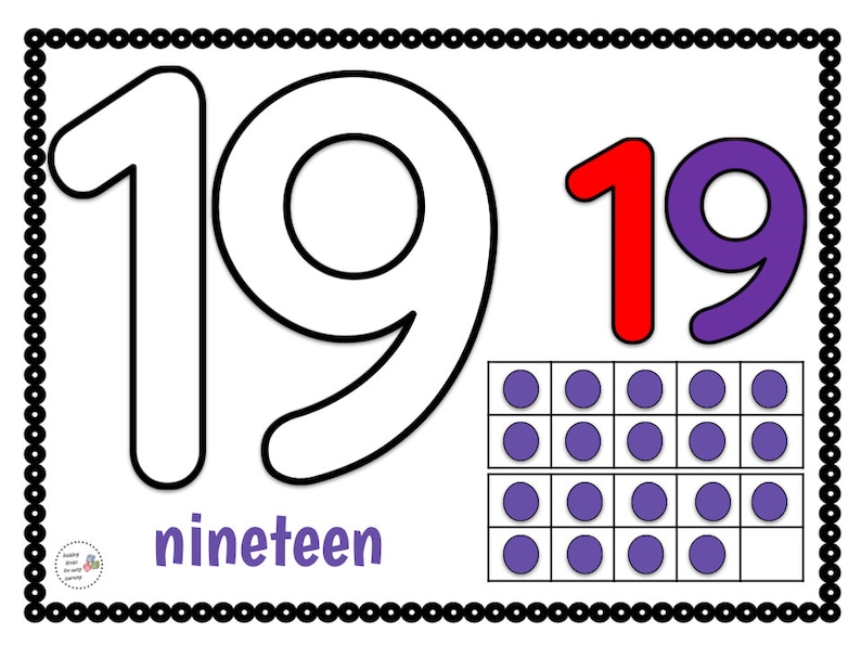 Number Tracing + Playdoh Mats (11-20) Digital Download - Etsy