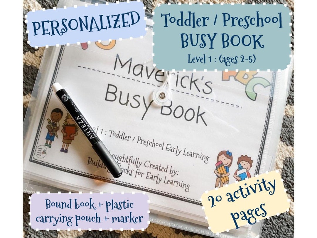 Level 1 : Toddler / Preschool Busy Book - Etsy
