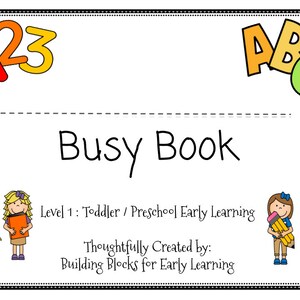Printable : Toddler Busy Book - Etsy