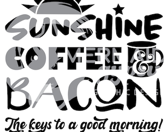 GOOD Morning SVG PNG Instant Digital Download Clipart Vector Outline ...