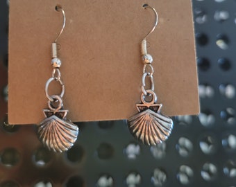 925 Sterling Silver Scallop Shell Earrings With 925 Sterling - Etsy