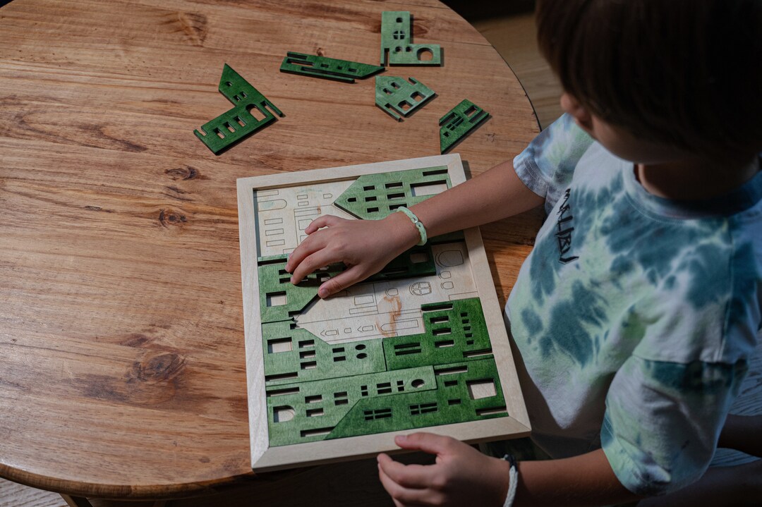 Wooden Puzzle Game. Montessori Learning Toy, Brain Teaser, Educational ...