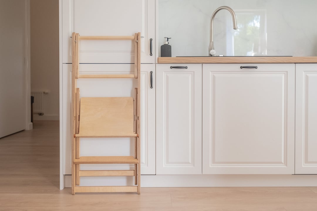 Help Tower Fold Kitchen Ladder Step Stool Adult Slim - Etsy